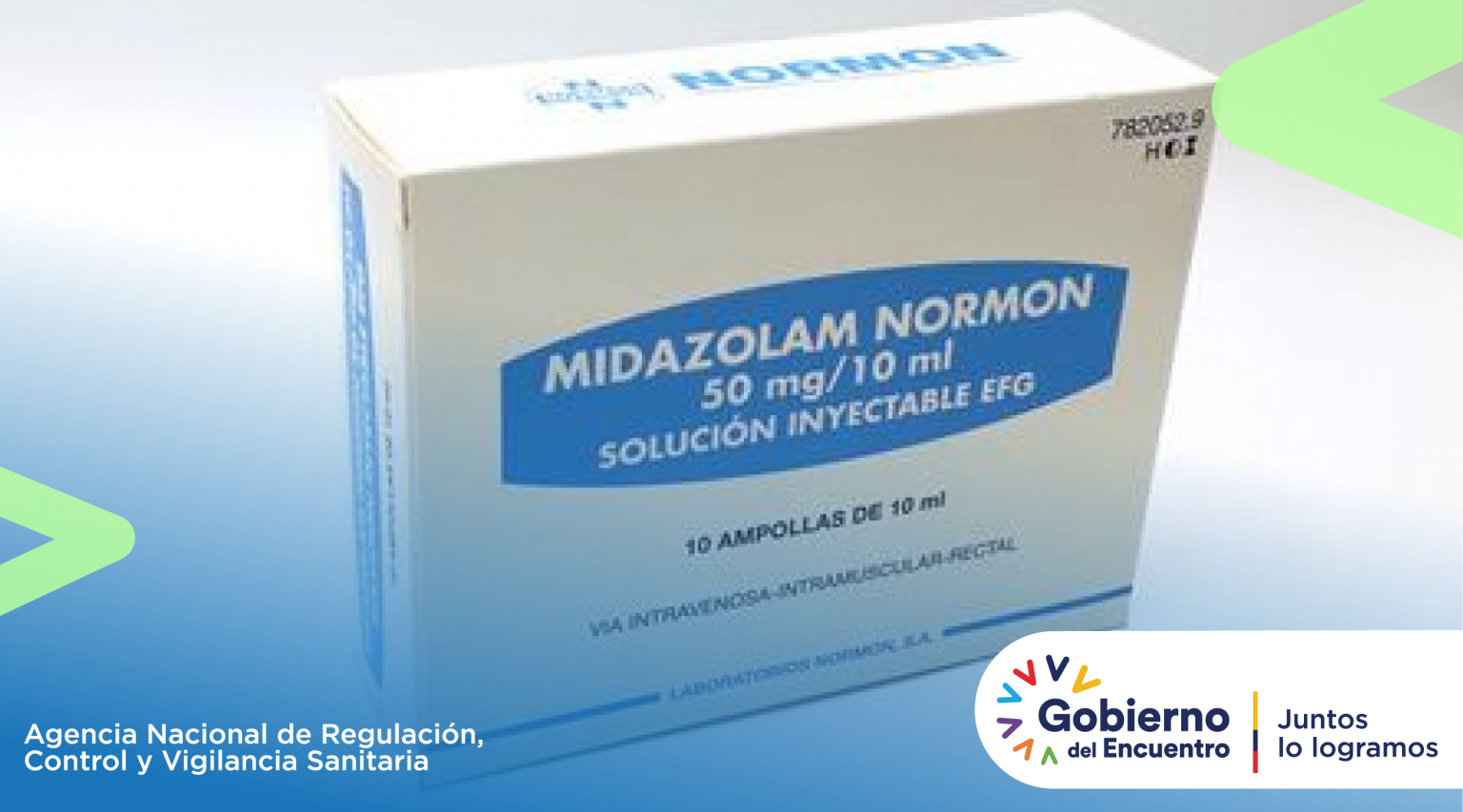 Alerta por comercialización del medicamento MIDAZOLAM NORMON 50 mg/10ml sin Registro Sanitario ...