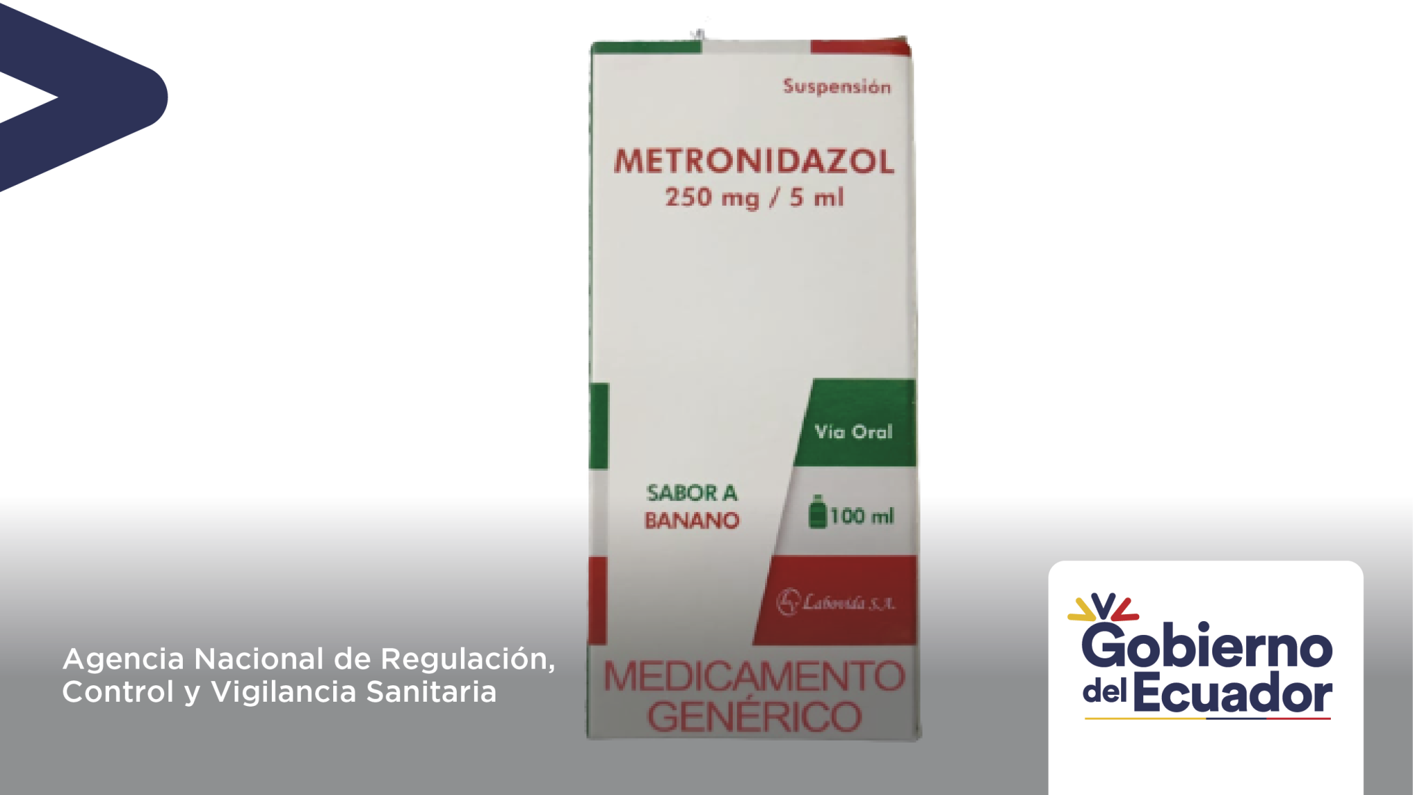 Alerta por falsificación de lote de producto METRONIDAZOL SUSPENSIÓN ...